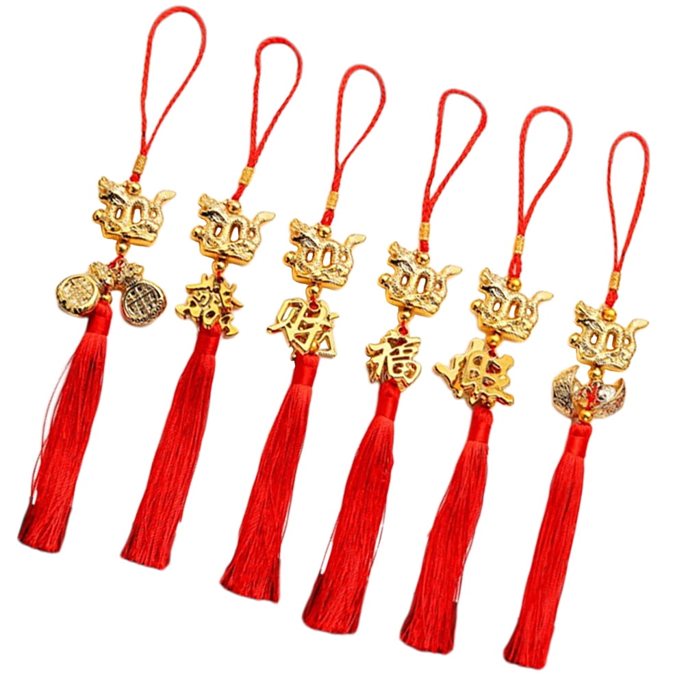 BESTYASH 6Pcs Reusable Red Chinese New Year Pendant for Car Interior ...