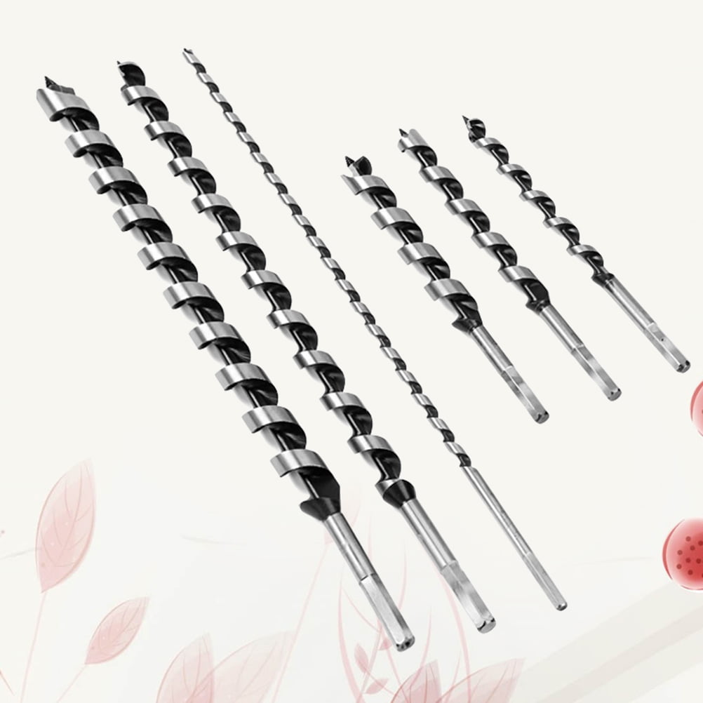 BESTYASH 6Pcs Spiral Auger Drill Bit Silver for Woodwork Hole Opening ...