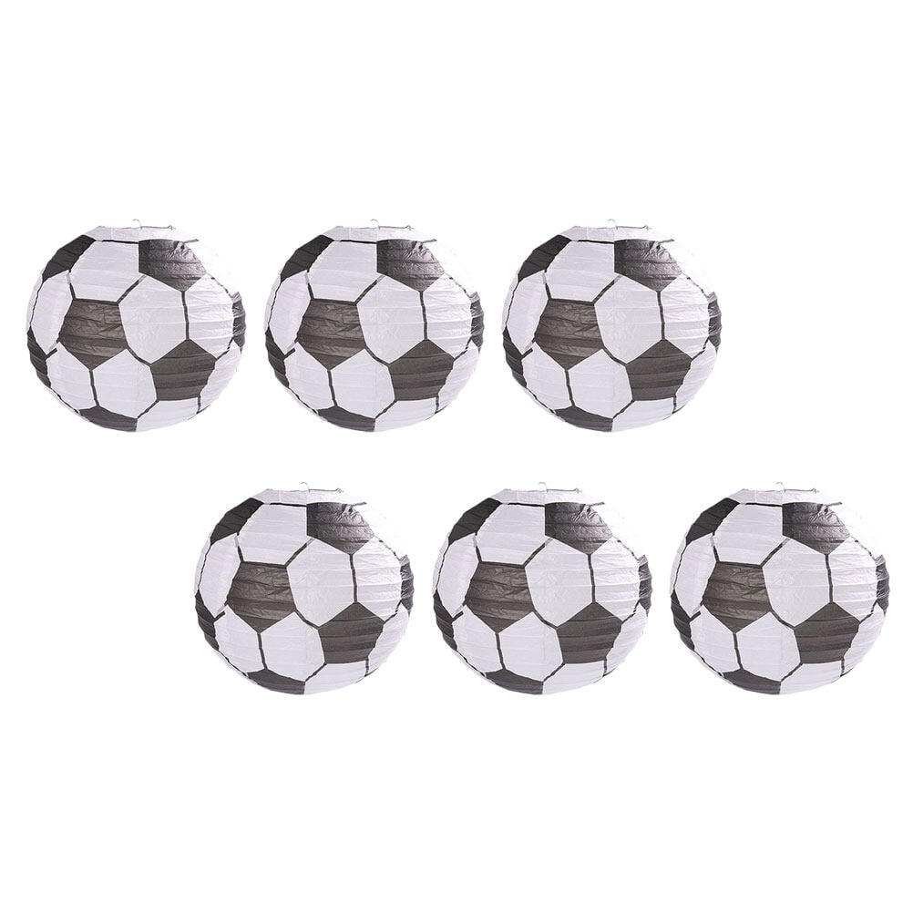 BESTYASH Set of 6 White Football-Shaped Hanging Lanterns, Decorative ...