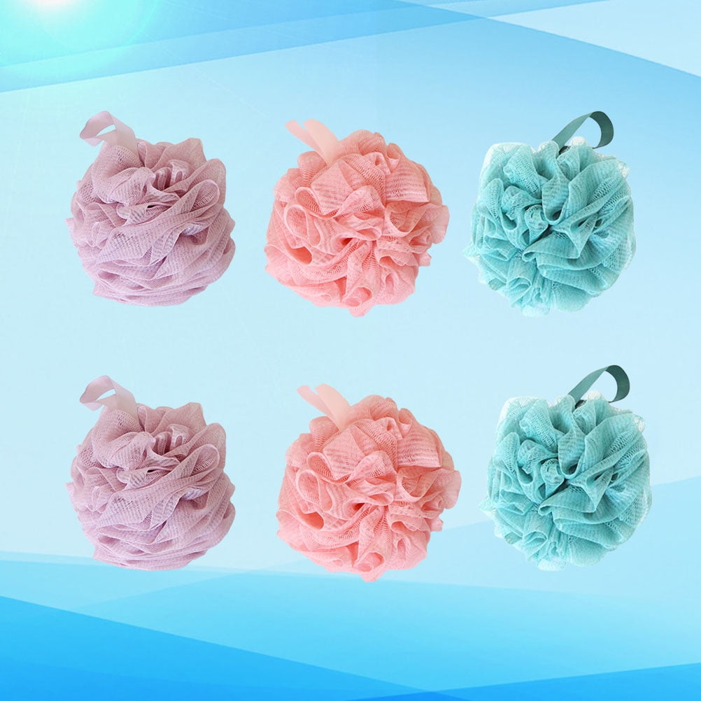 BESTYASH 6pcs Bath Ball Bubble Maker Bath Puff for Adults in Purple ...