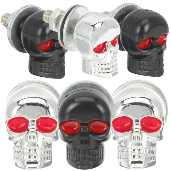 BESTYASH 6pcs License Plate Fastener Black Stainless Steel License ...