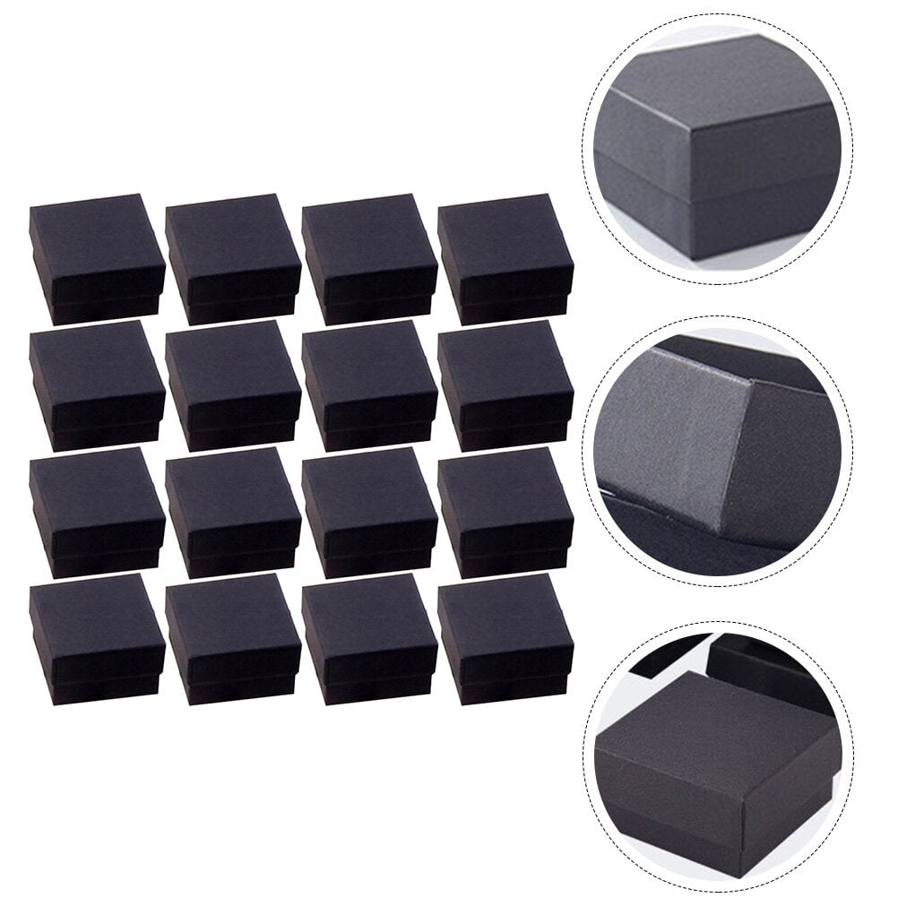 BESTYASH 72Pcs Black Kraft Paper Jewelry Box with Foam for Elegant ...