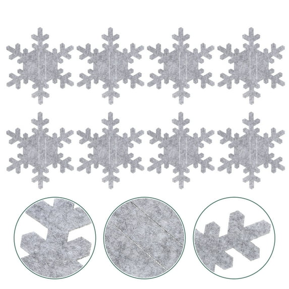 BESTYASH 8Pcs Adorable Snowflake Fork Cutlery Bags Grey Xmas Dining ...
