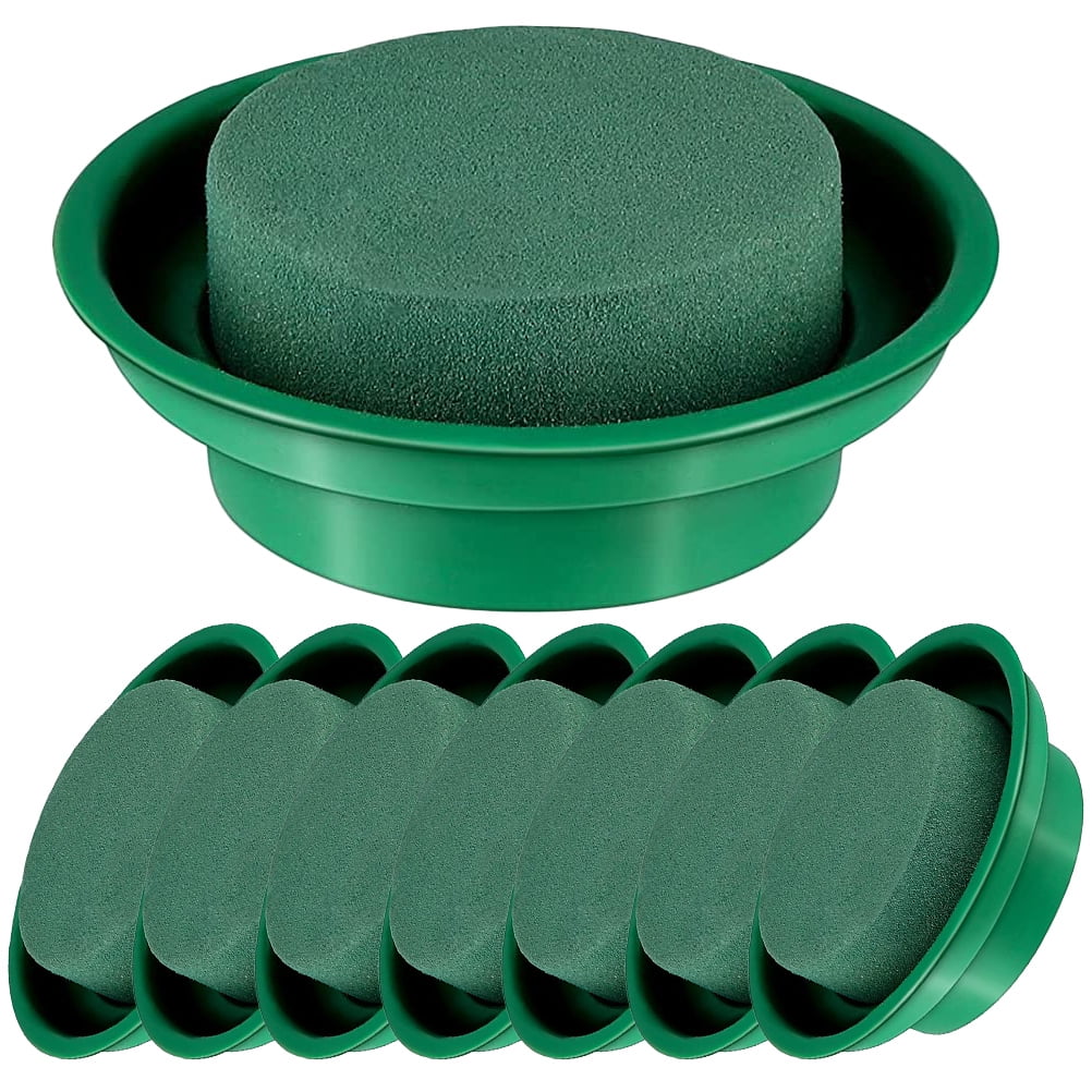BESTYASH 8Pcs Green Floral Accessories Flower Mud Bases for Fresh ...