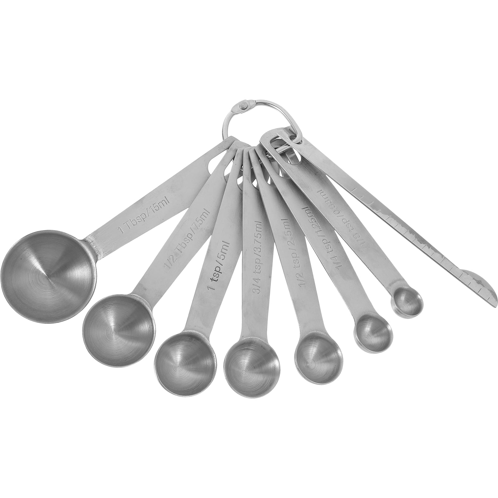 BESTYASH Baking Measuring Spoon Silver Ergonomic Handle 8Pcs - Walmart.com