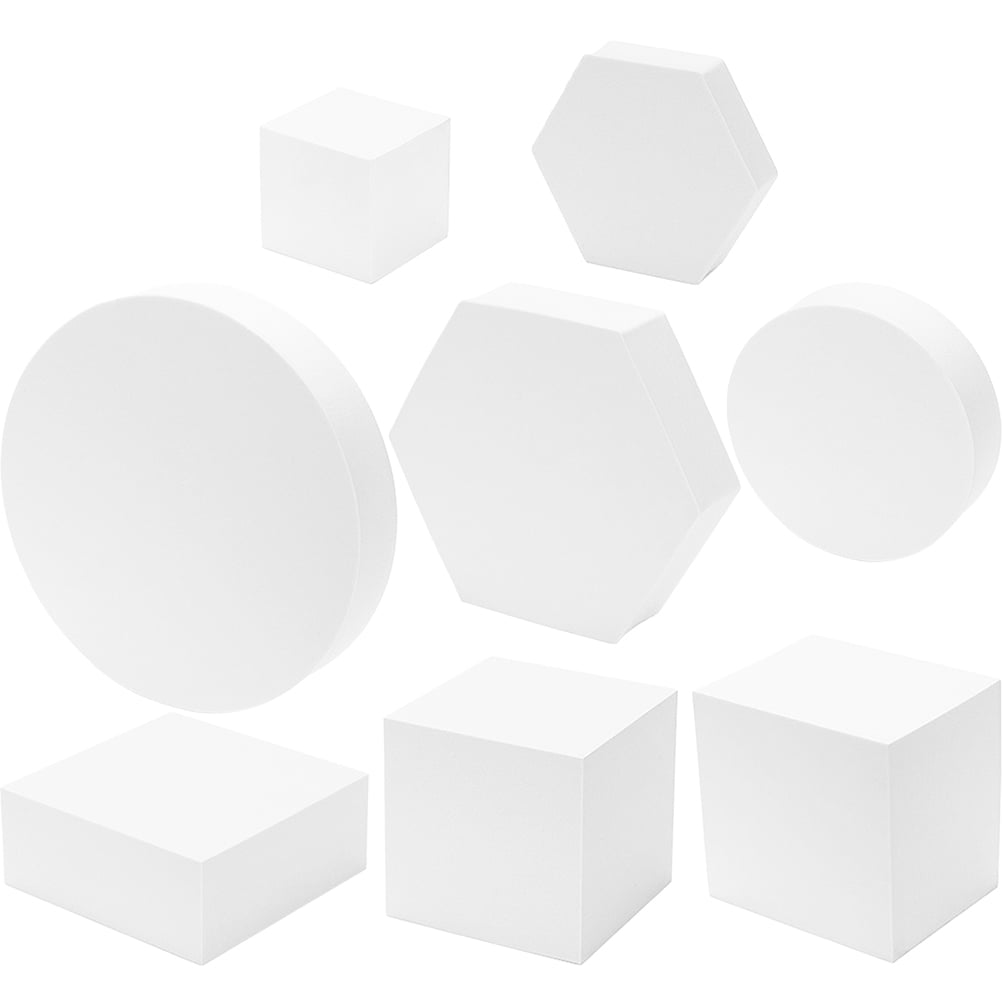 BESTYASH 8-Piece White Geometric Cube Photo Props Set for Creative ...