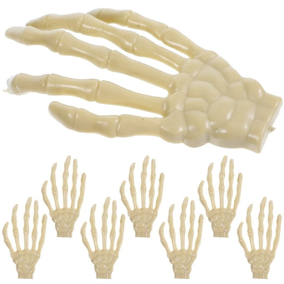 BESTYASH 8Pcs Plastic Skeleton Hands Beige Decor for Haunted House and ...