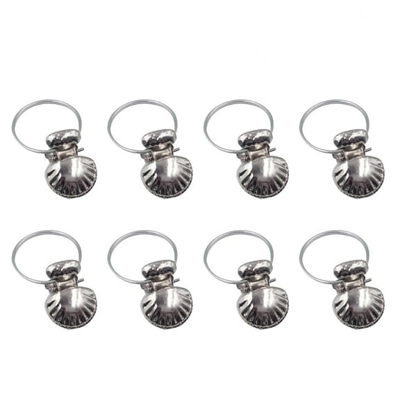 BESTYASH 8Pcs Plated Silver Shell Curtain Clips with Hook for Clamping ...