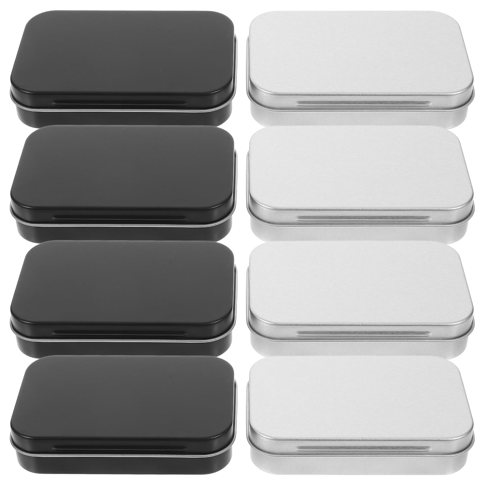 BESTYASH 8Pcs Small Metal Storage Tins with Lids Rectangular Tinplate ...