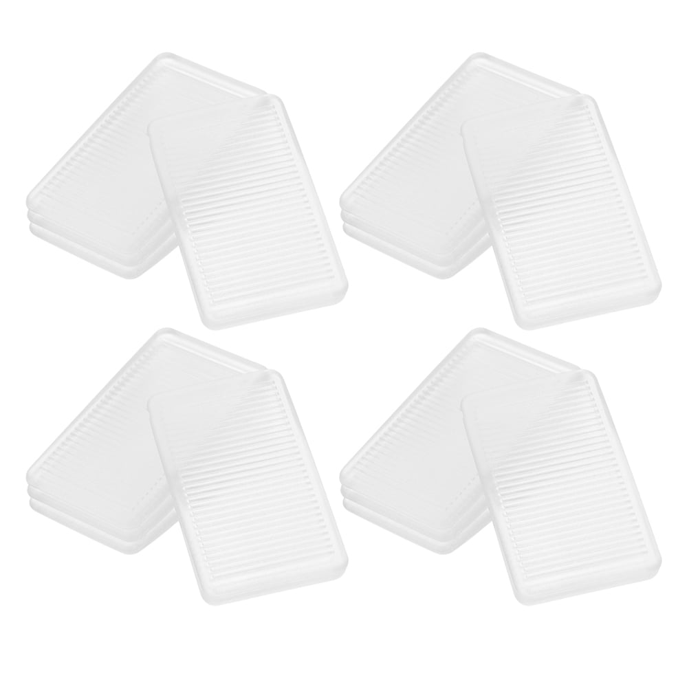 BESTYASH 8Pcs White Clear Furniture Shims Adjustable Table Leg Wedges ...