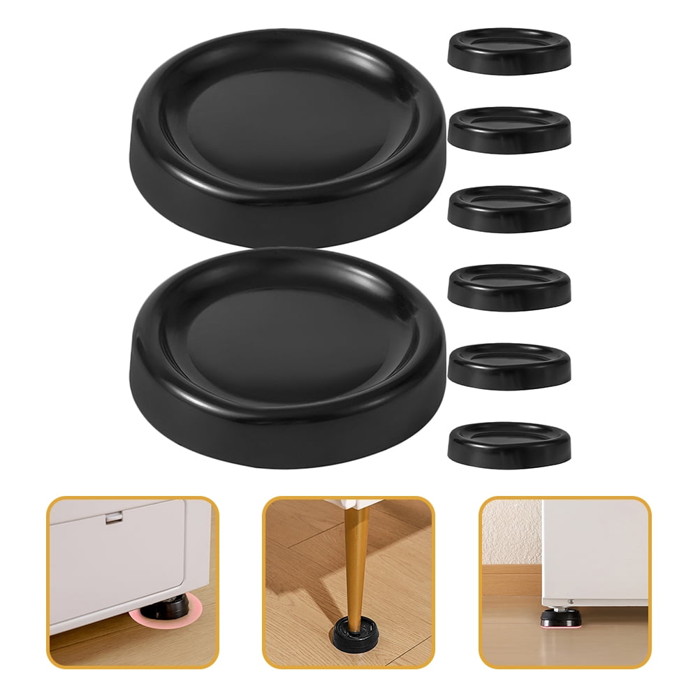BESTYASH 8Pcs Washing Machine Stabilizer Pads Black PVC Heavy Duty ...