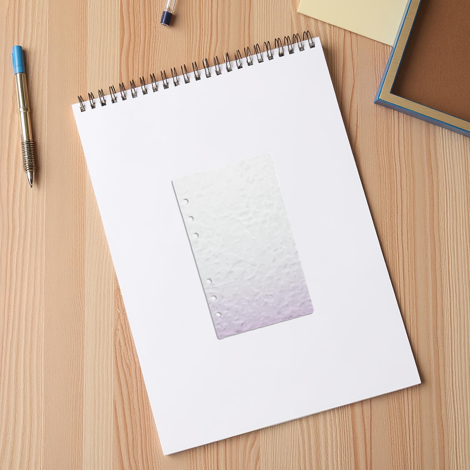 BESTYASH A6 Purple Acrylic Planner Binder Cover Refillable Clear ...