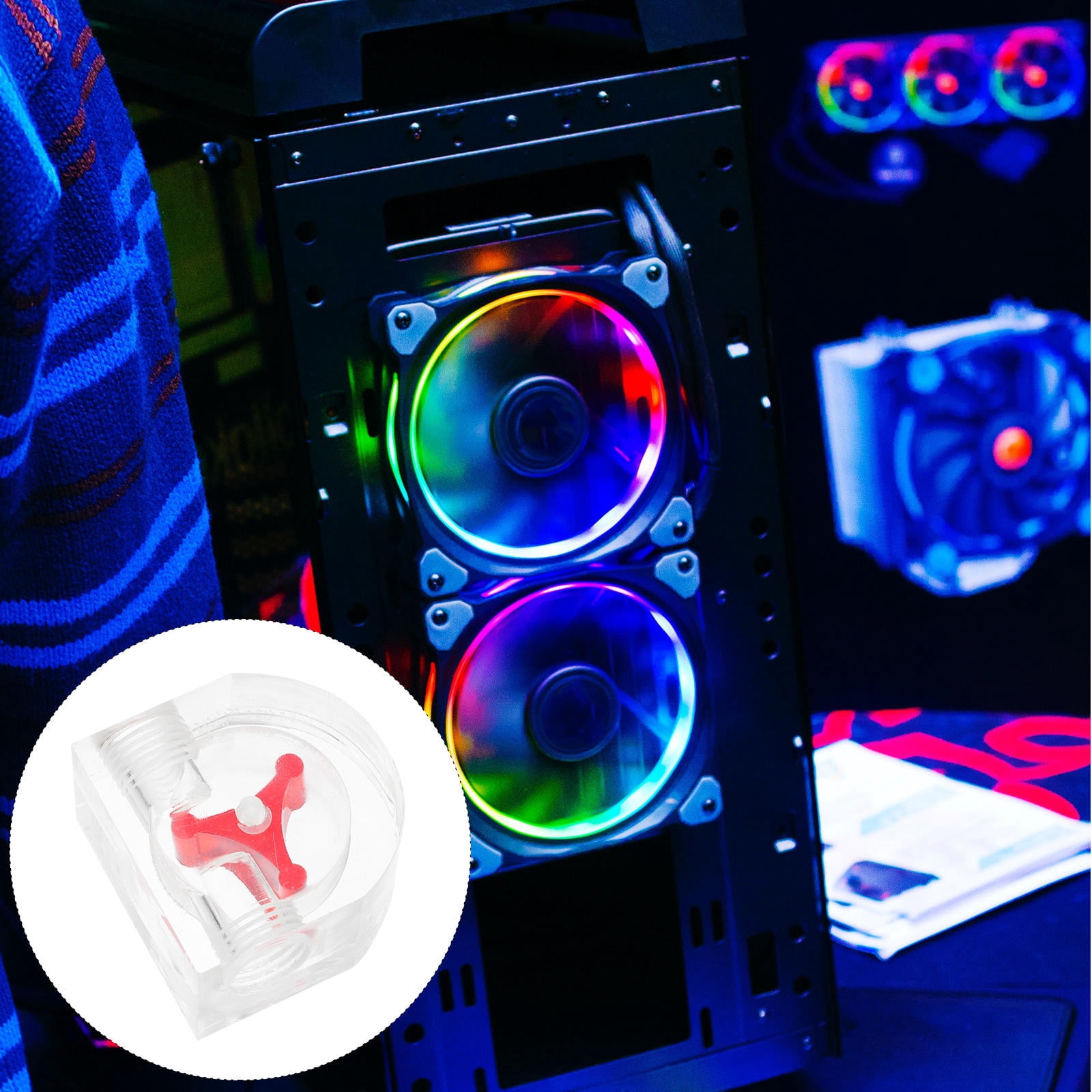 BESTYASH Acrylic Red Flow Indicator for Computer Water Cooling System ...