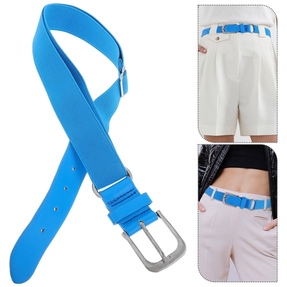 BESTYASH Adjustable Elastic Baseball Belt Sky Blue with Durable Faux ...