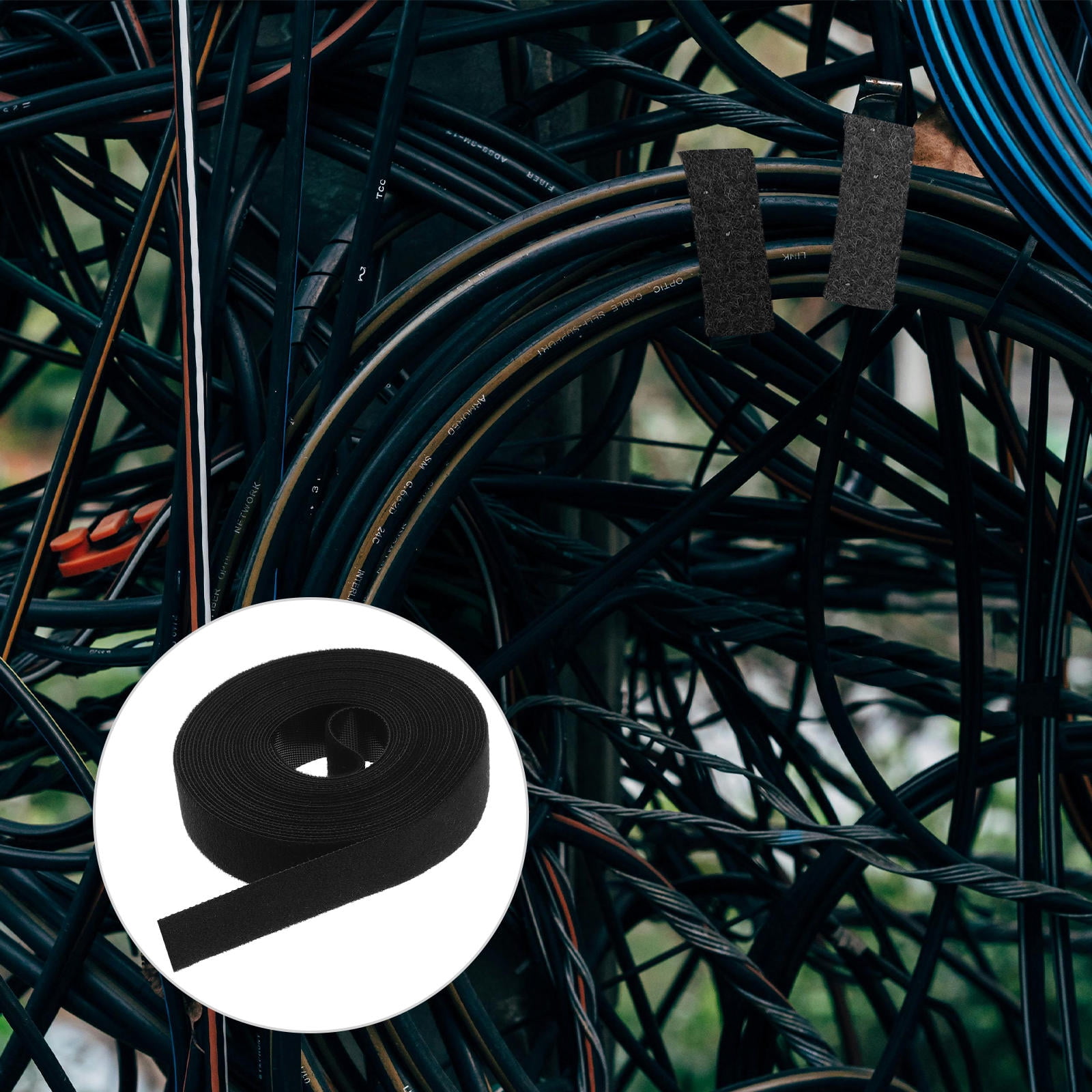 BESTYASH Black Polyester Cable Ties, Adjustable for Cord Organization ...