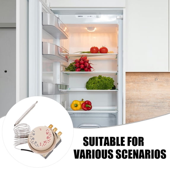BESTYASH Adjustable Refrigerator Thermostat Control Switch with Wide ...