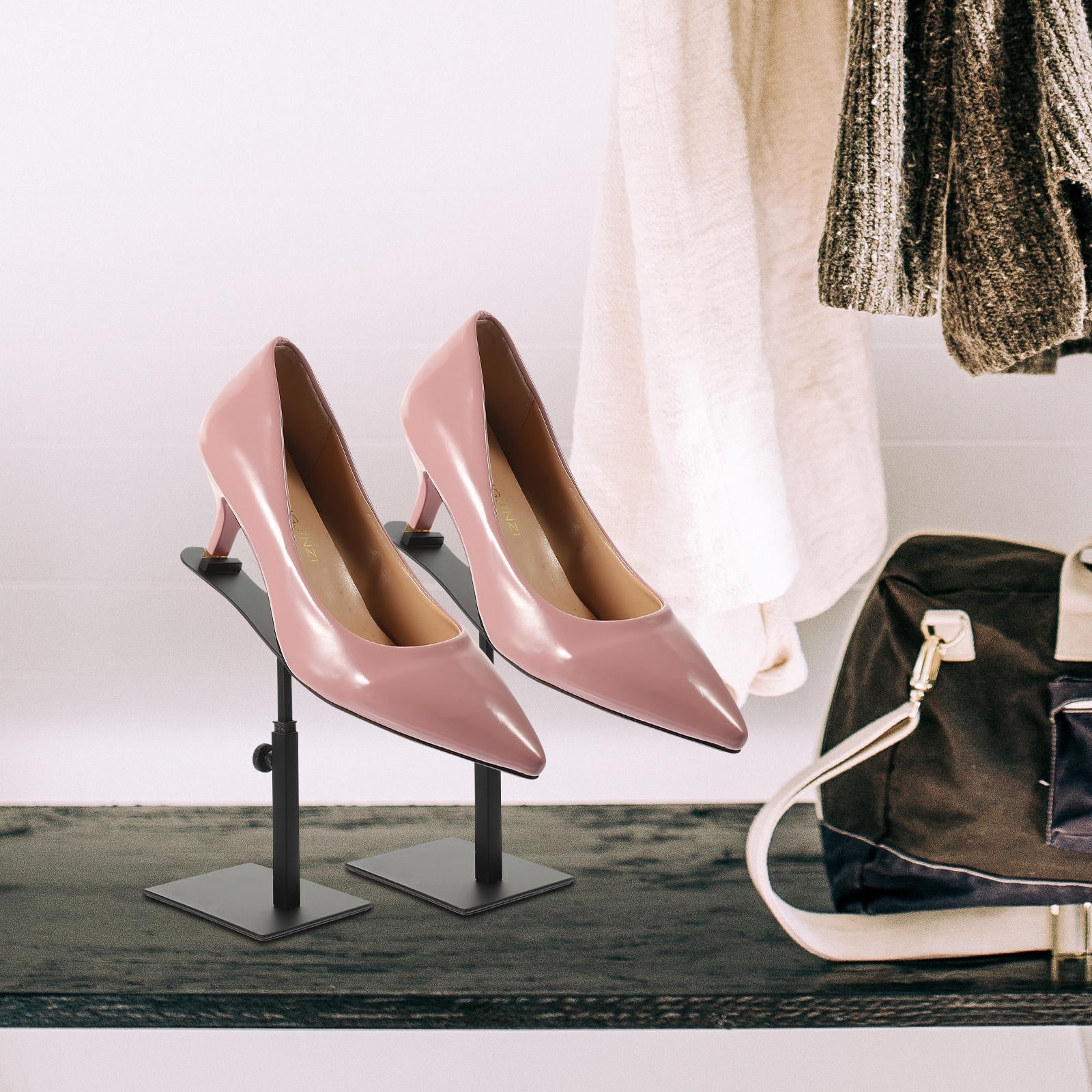 BESTYASH Adjustable Stainless Steel Shoe Riser Metal Display Stand ...