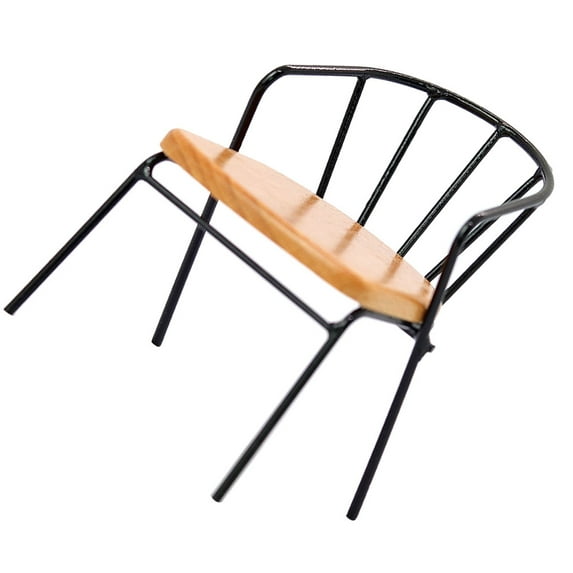 BESTYASH Adorable Black Metal Chair Model for Miniature Landscaping ...