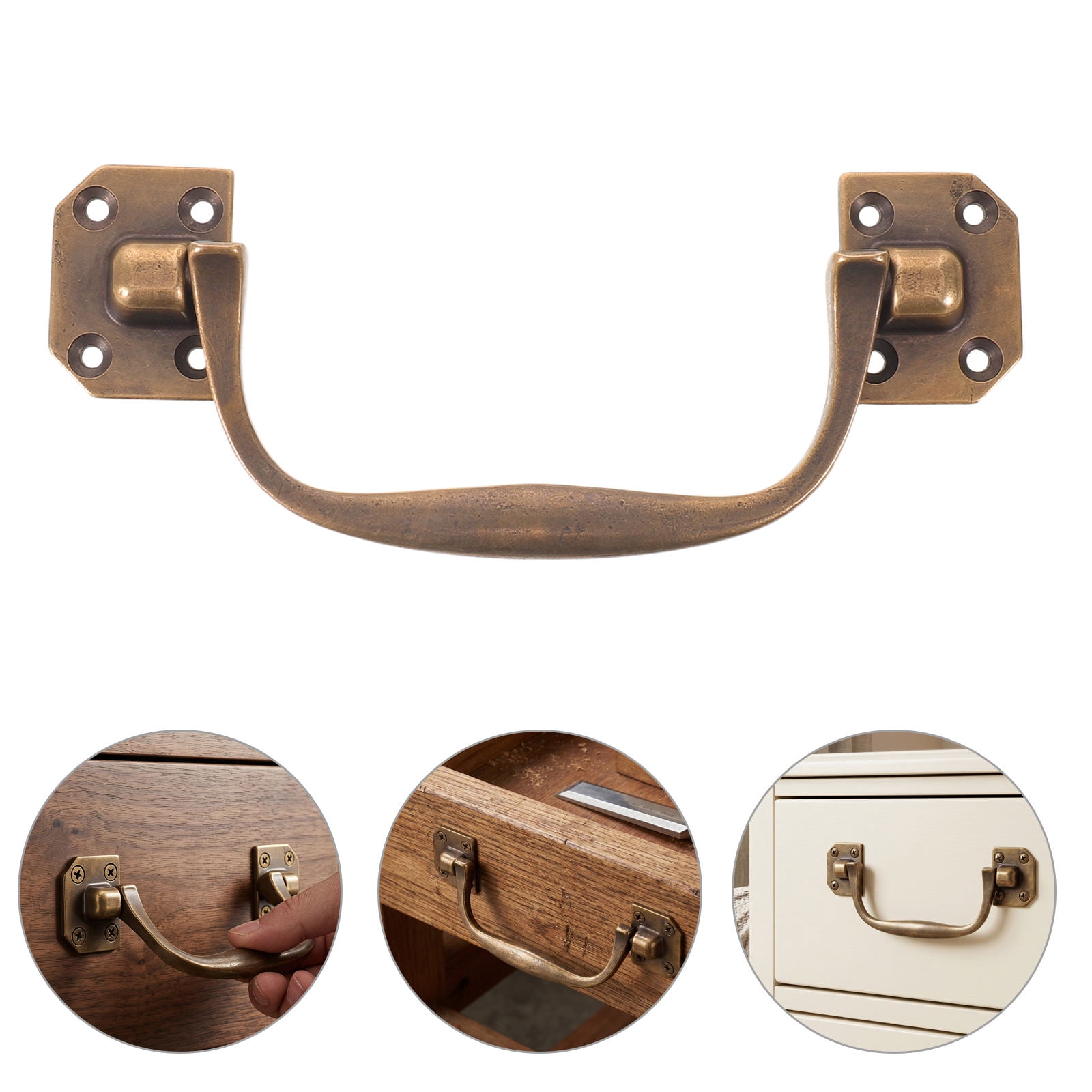 BESTYASH Antique Brass Cabinet Handles with Golden , Flexible Swing ...
