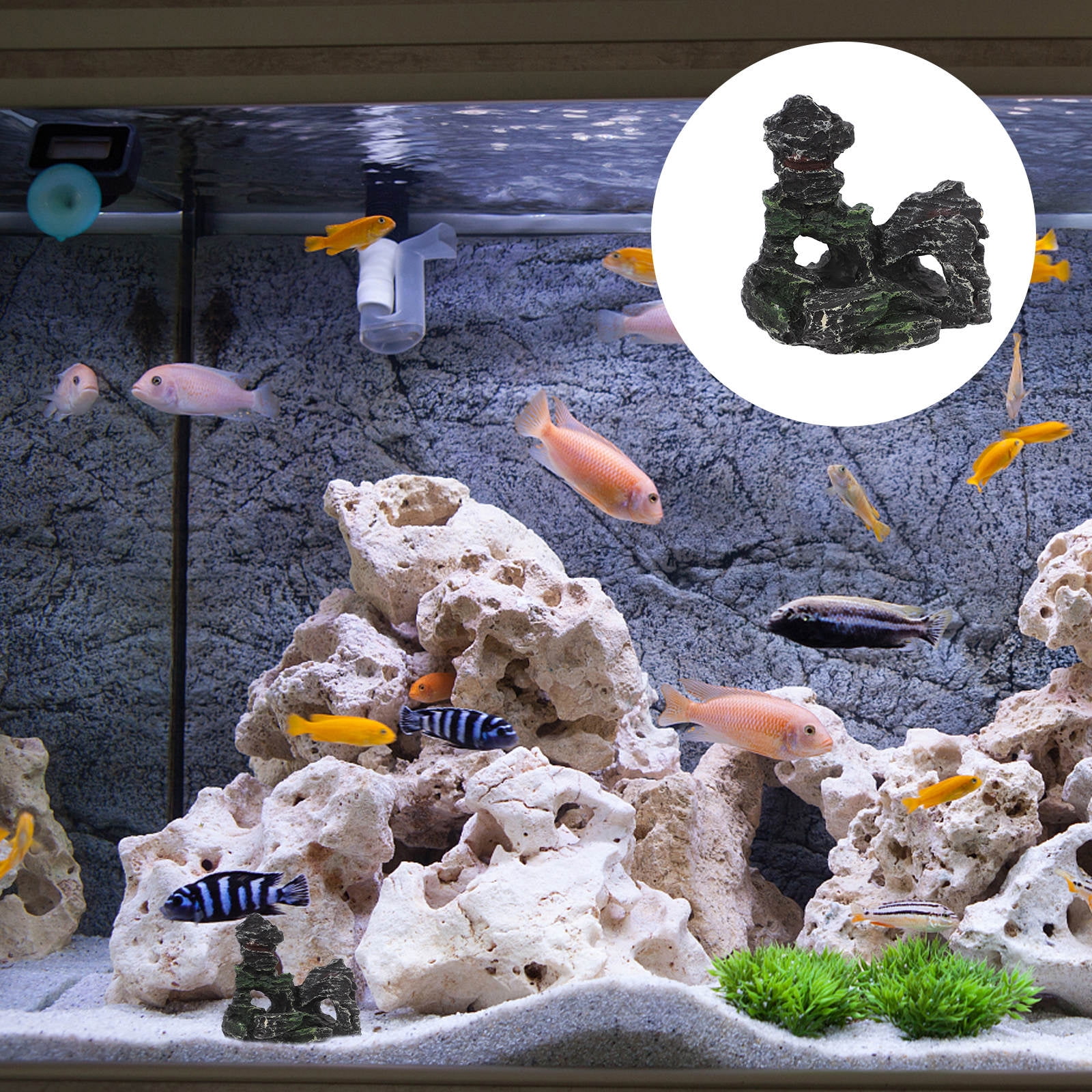 BESTYASH Aquarium Decorations 1Set Fish Tank Rockery Resin Multi Unique ...