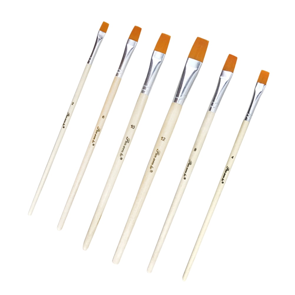 BESTYASH Assorted Color 6 Pcs Nylon Painting Set with Wood and Aluminum ...