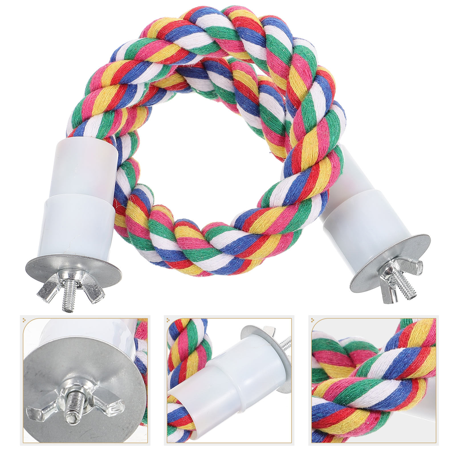 BESTYASH Assorted Color Rope Perches for Bird Cages Cotton Material ...