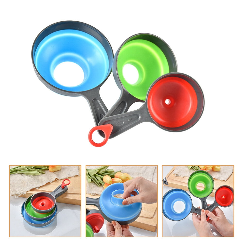 BESTYASH Assorted Color Silicone Funnel for Kitchen Use Detachable ...
