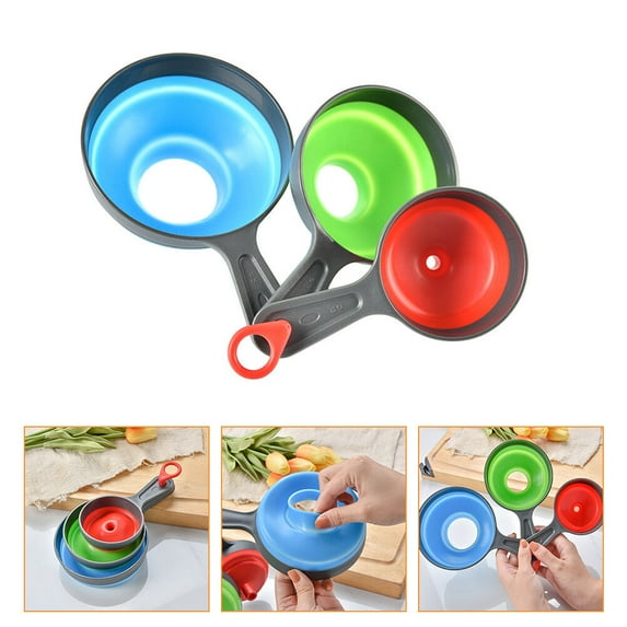 BESTYASH Assorted Color Silicone Funnel for Kitchen Use Detachable ...