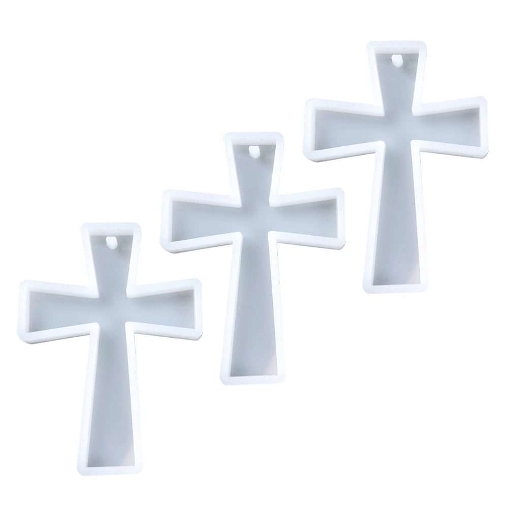 BESTYASH Back to School 3Pcs Cross Silicone Molds For Charms Crafting ...
