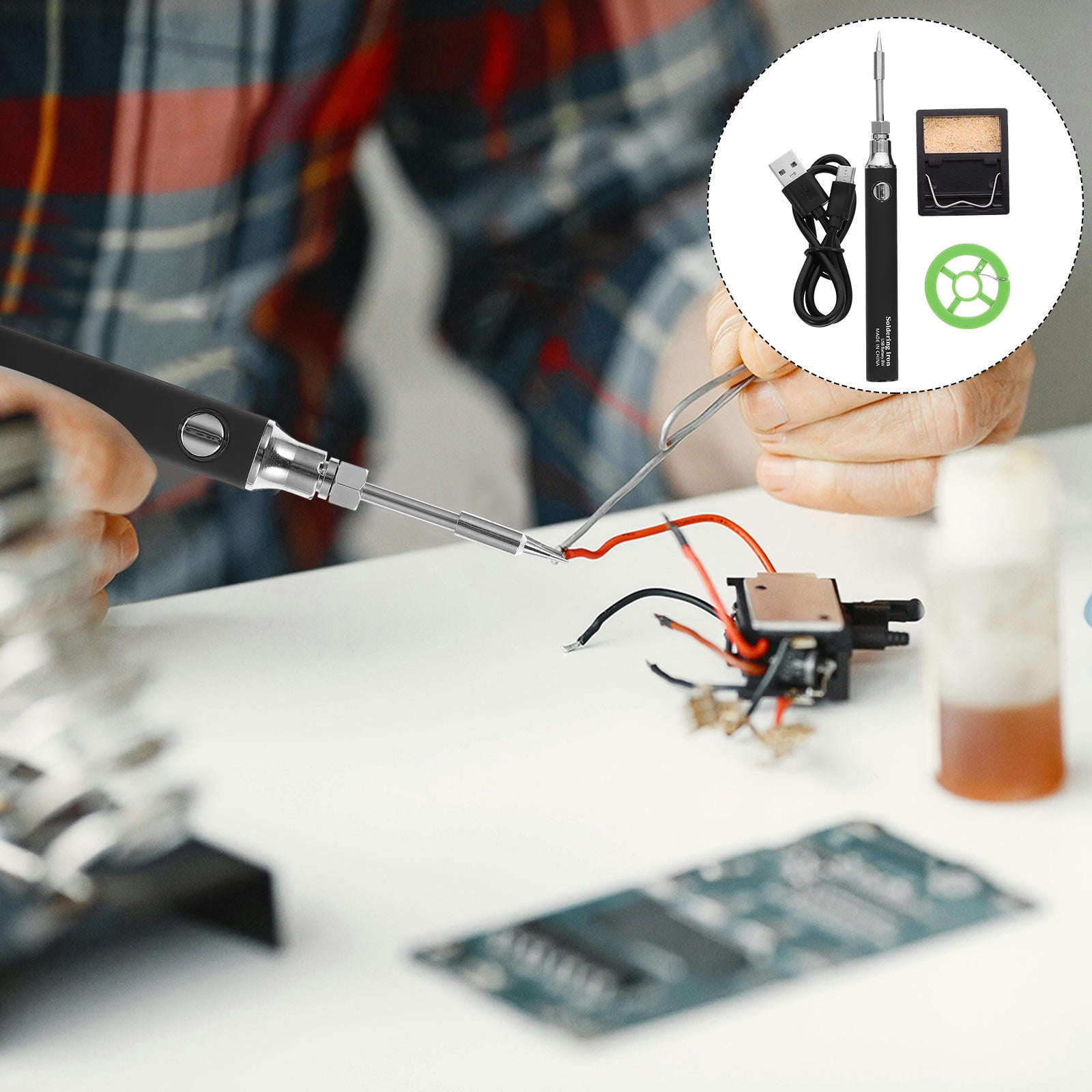 BESTYASH Cordless Soldering Iron Kit for Back to School with Portable ...