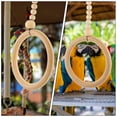 BESTYASH Beige Wooden Bird Swing for Parakeets Parrots and Pet Birds ...