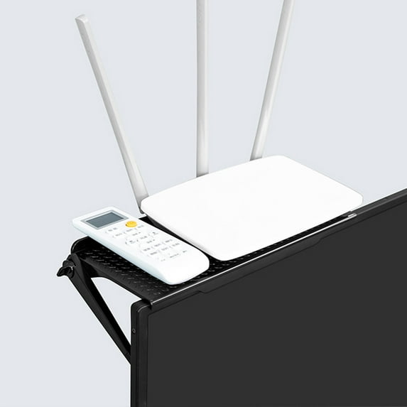 BESTYASH Black Adjustable TV Screen Storage Bracket Stand and Computer ...