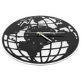 BESTYASH Black Decorative Wall Clock World Map Design Silent for ...