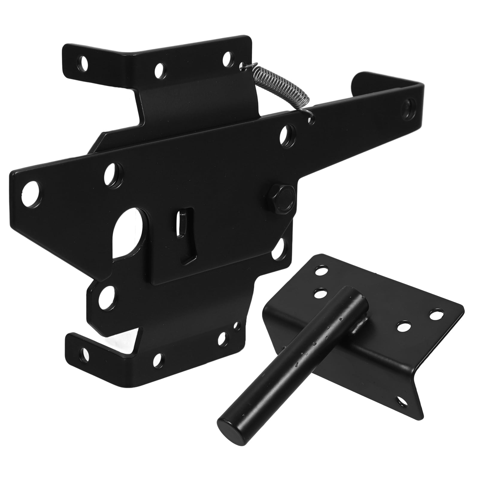 BESTYASH Black Heavy Duty Iron Gate Latch for Fence Automatic Self ...