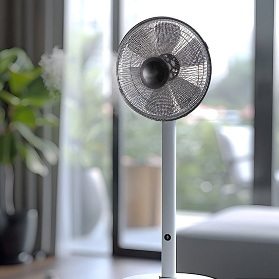 BESTYASH Black Mesh Pedestal Fan Cover for Electric Fans Protection ...