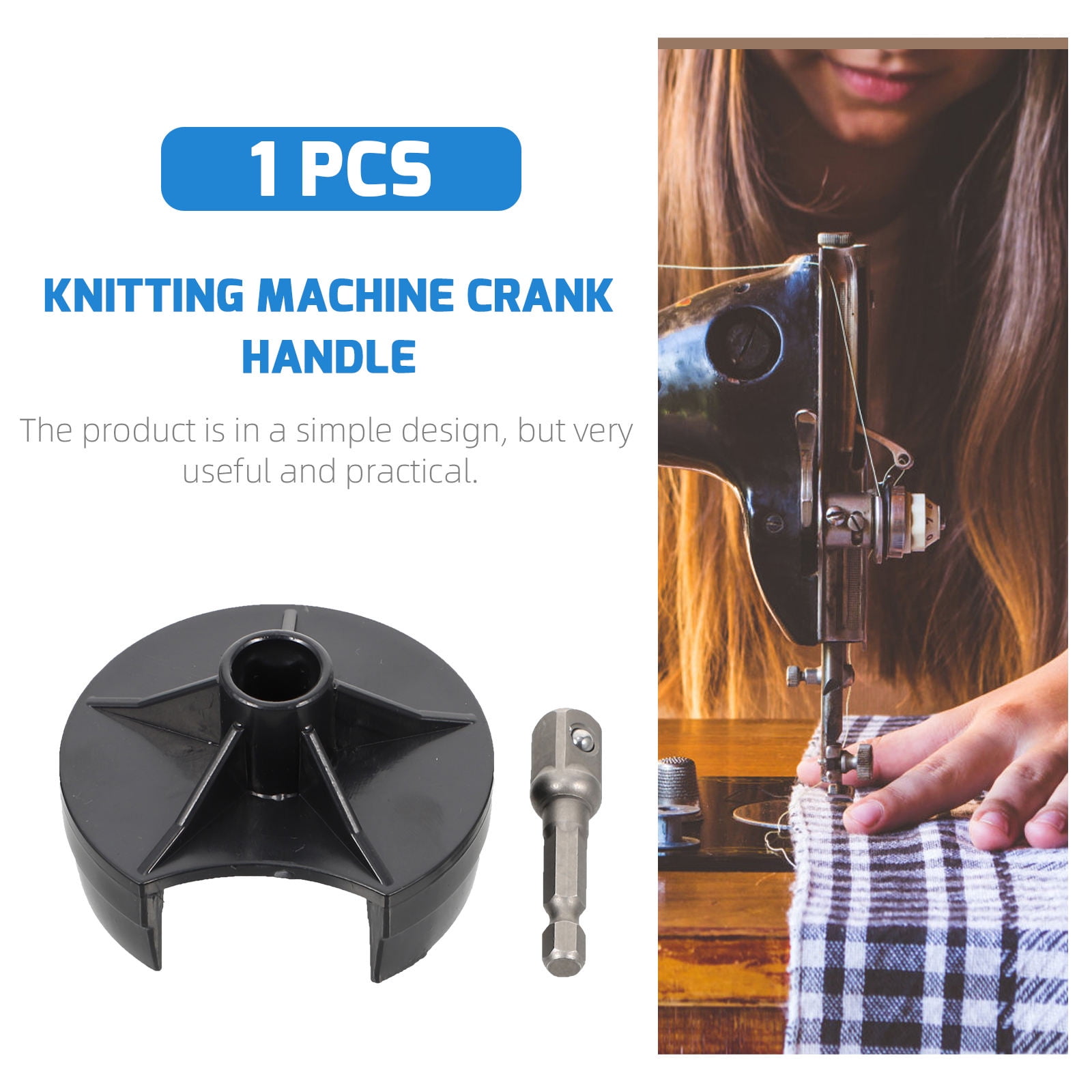 BESTYASH Black Plastic Handle Adapter for Knitting Machine Easy Install ...