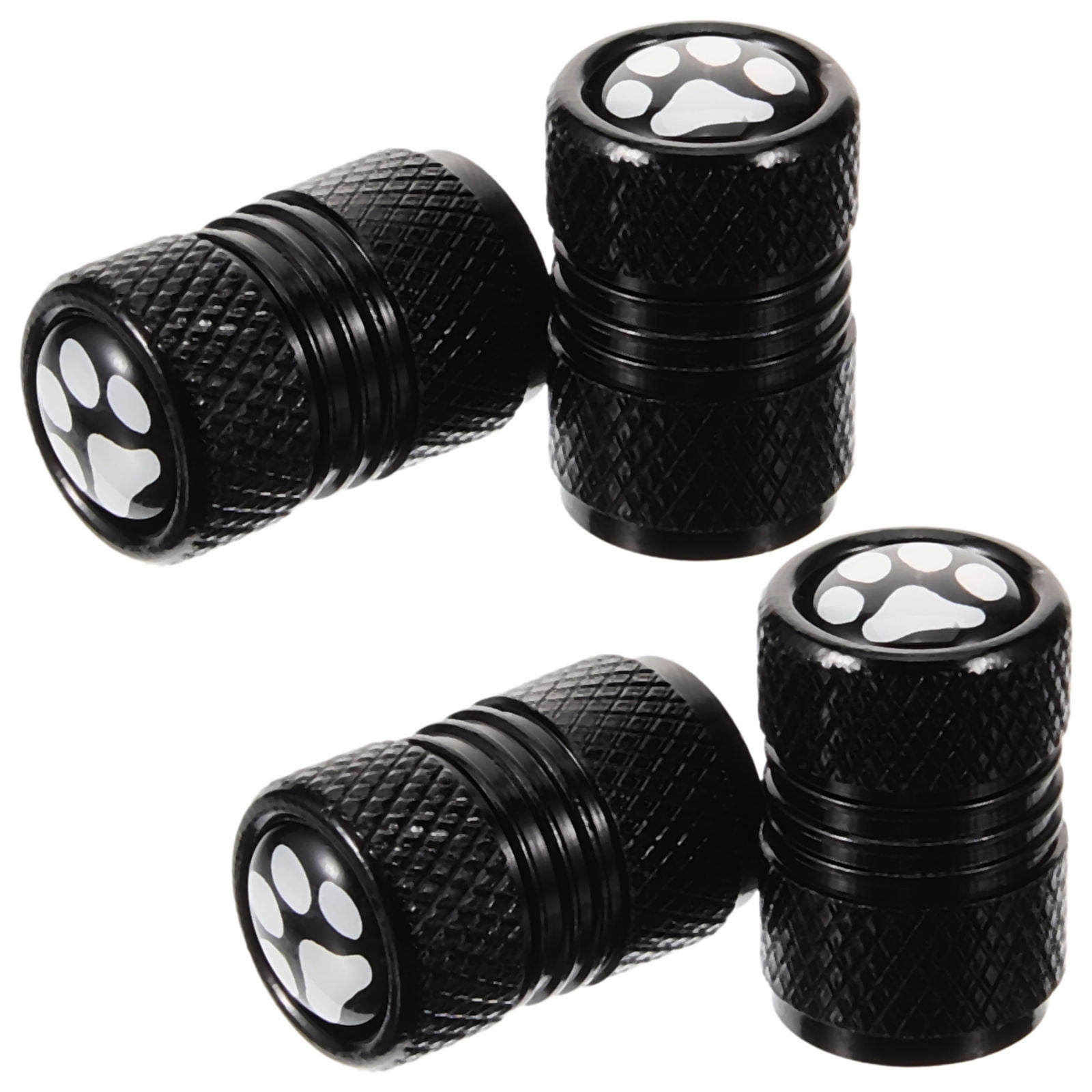 BESTYASH Black Stainless Steel Tire Valve Caps for Cars Easy Install ...