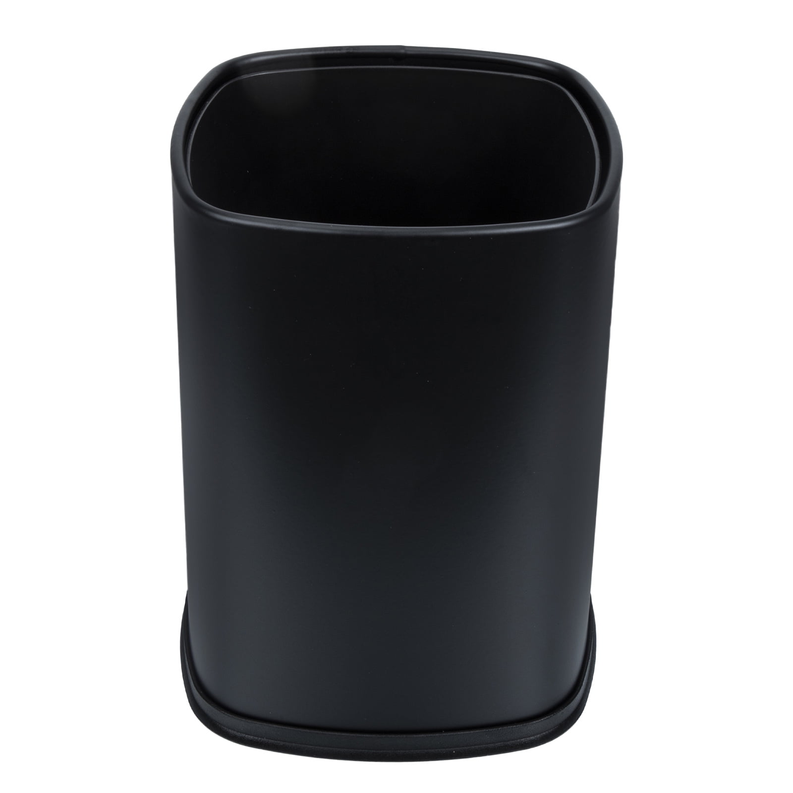 BESTYASH Black Stainless Steel Trash Can Square Waste Bin Lidless ...