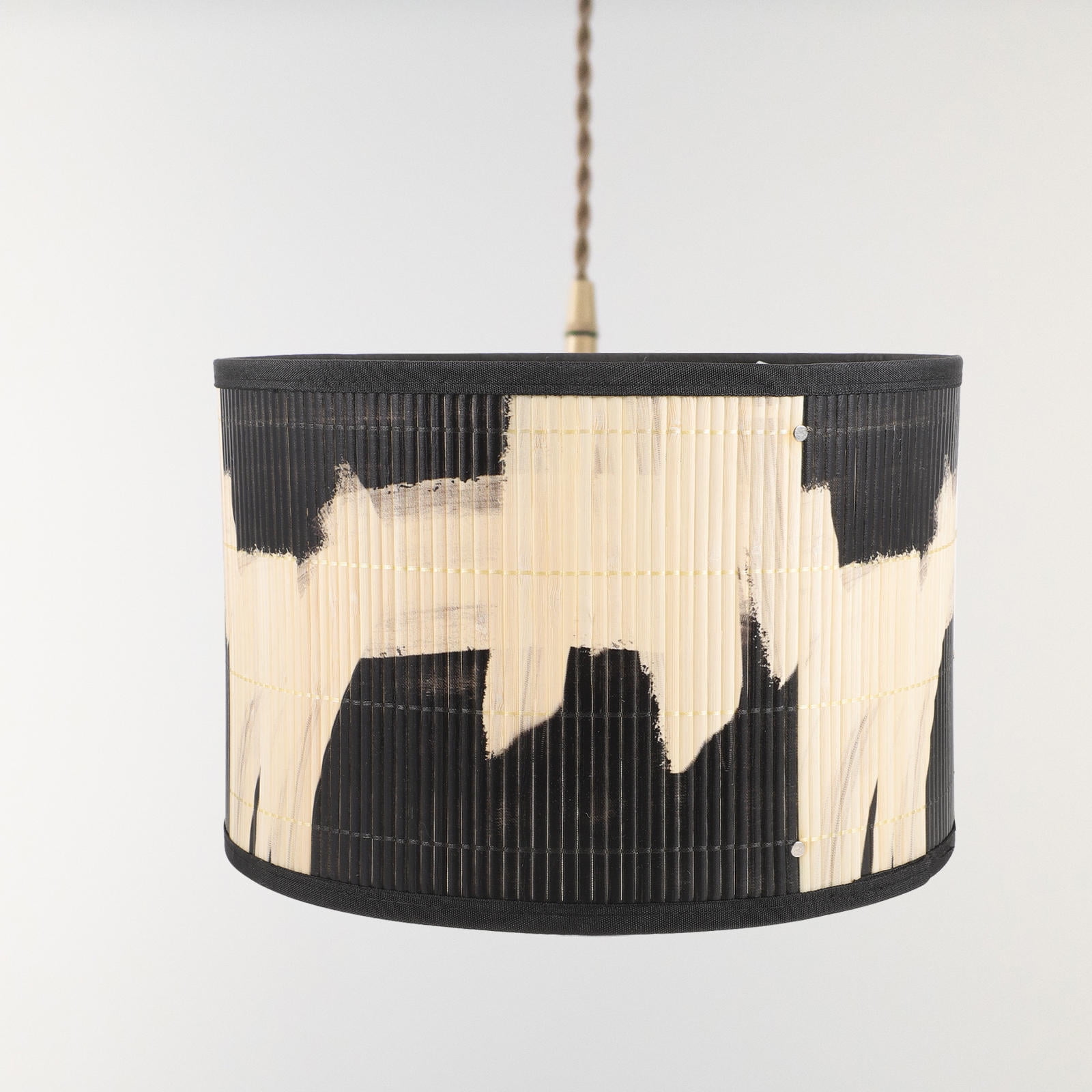 BESTYASH Boho Style Bamboo Shade Black Lamp Shade Light Diffusion ...