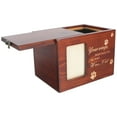 BESTYASH Brown Wood Pet Urn for Ash Storage with Photo Frame Durable ...