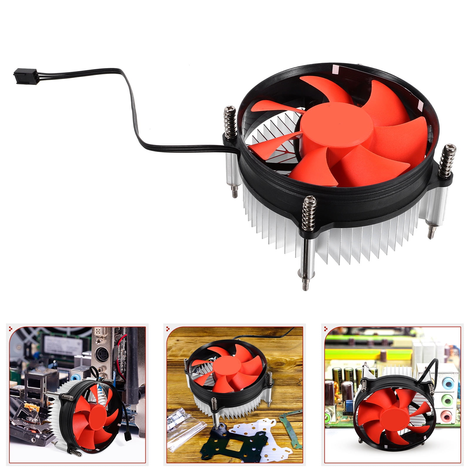 BESTYASH CPU Fan Black Low Profile Cooler with 9cm Quiet Fan and Pure ...