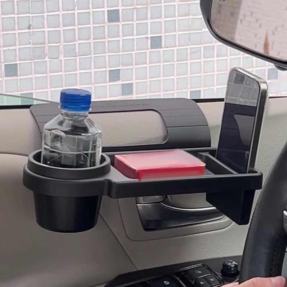 BESTYASH Car Organizer Box with Cup Holder Black Multifunctional ...