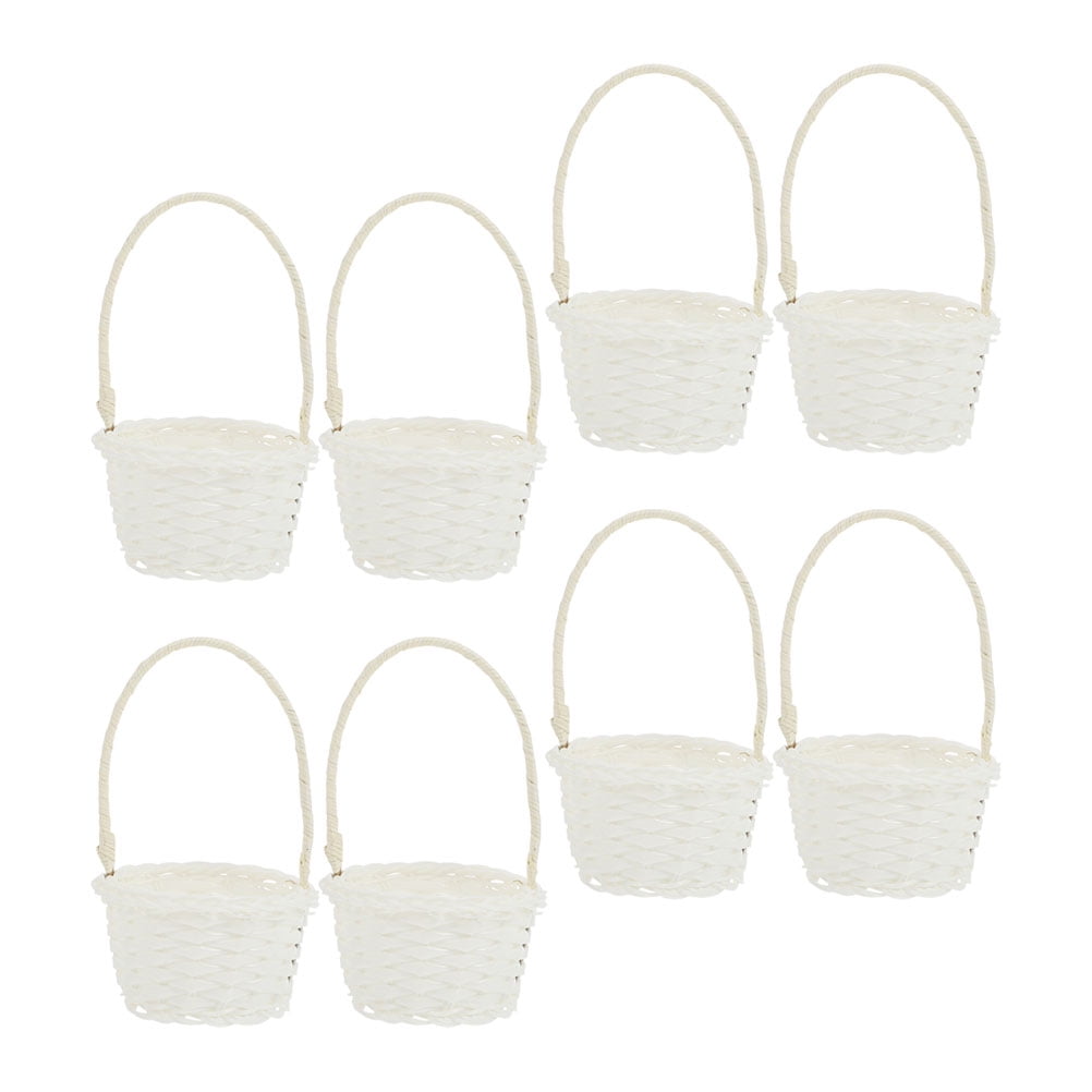BESTYASH Small Plastic Rattan Fruit and Flower Baskets, Lightweight ...