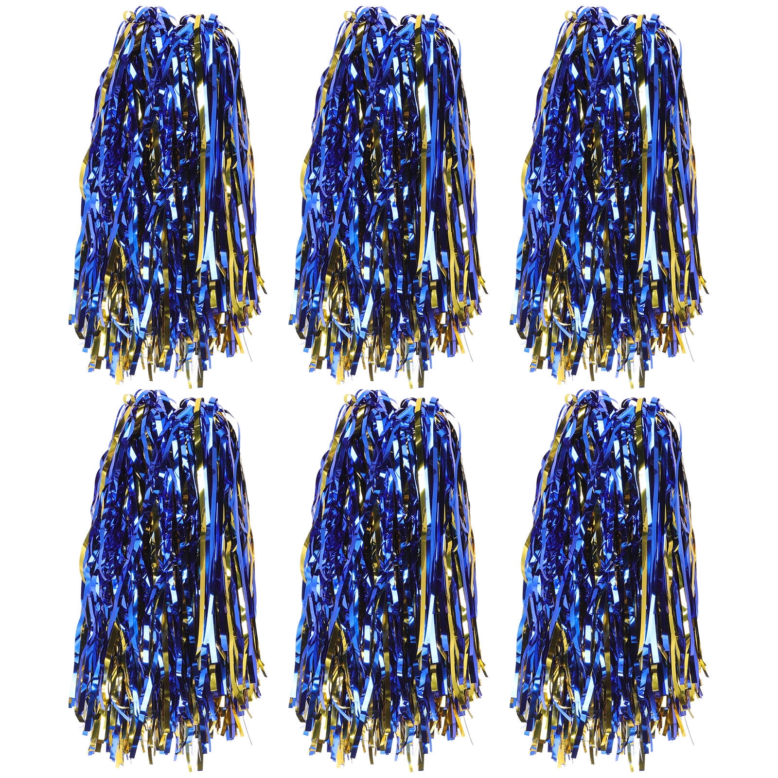 BESTYASH 6-Pack Assorted Color Cheerleading Pom Poms with Handle ...