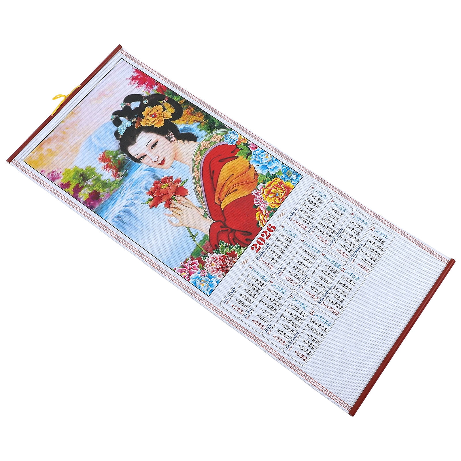 BESTYASH Chinese Hanging Calendar Scroll Calendar Assorted Color 1Set ...