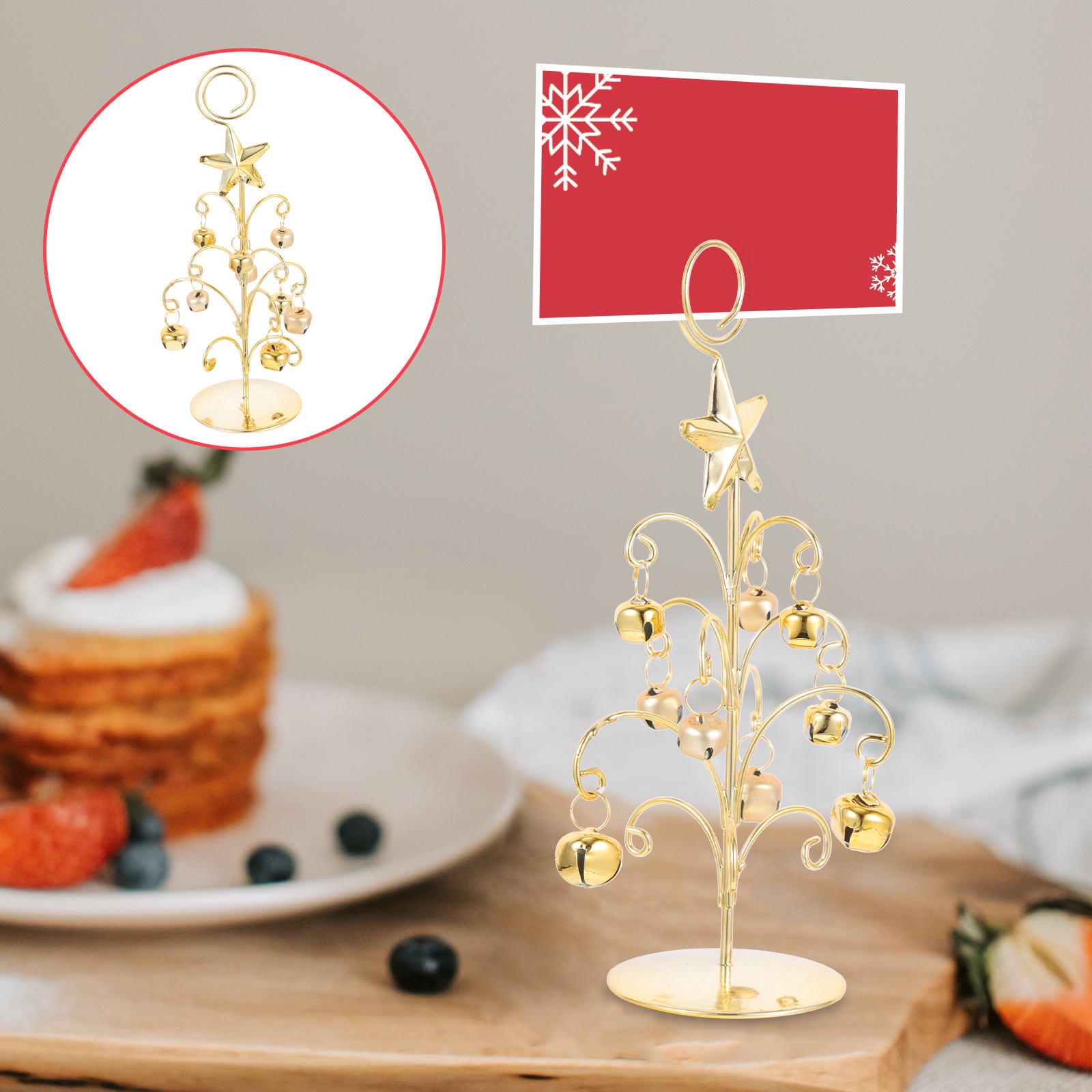 BESTYASH Christmas Table Number Holder in Xmas Tree Design with Stable ...
