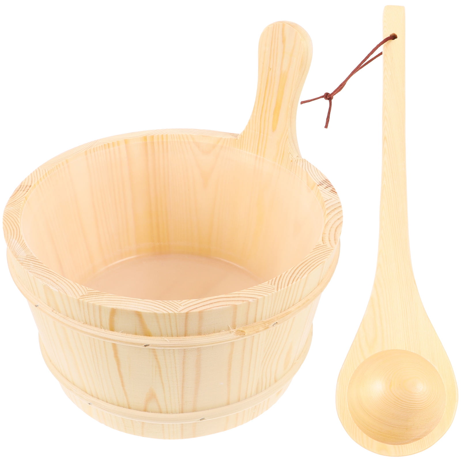 BESTYASH Circulation Improvement Sauna Bucket Wood Sauna Bucket Beige 1 ...