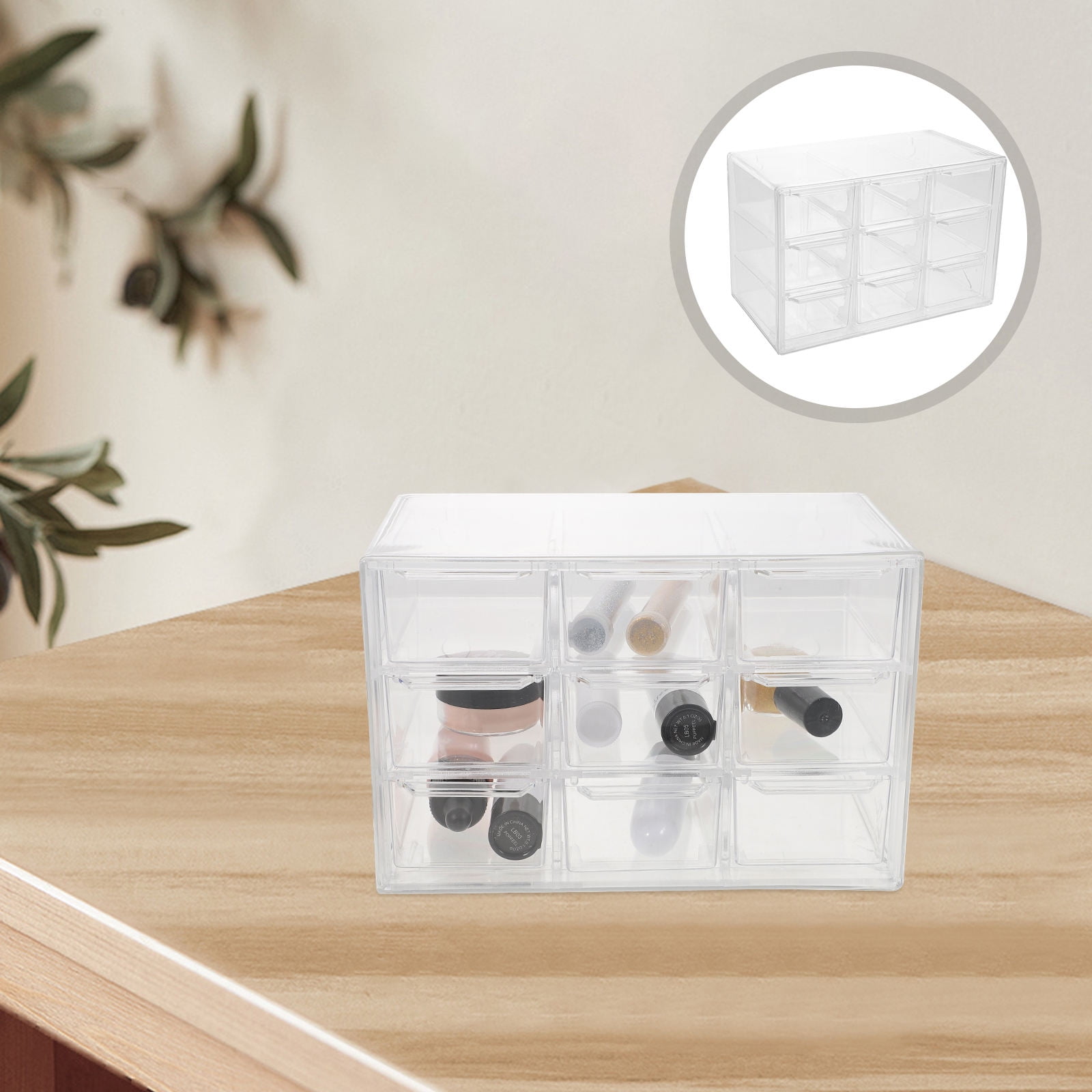 BESTYASH Clear Plastic Storage Box with Drawer Compartments for ...