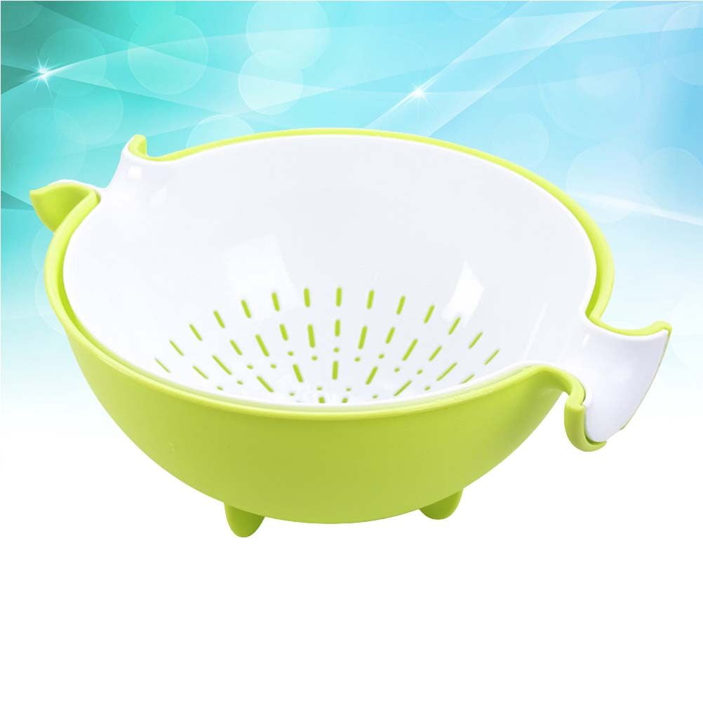 BESTYASH Colander and Bowl Set 2-in-1 Large Green Strainer for Kitchen ...