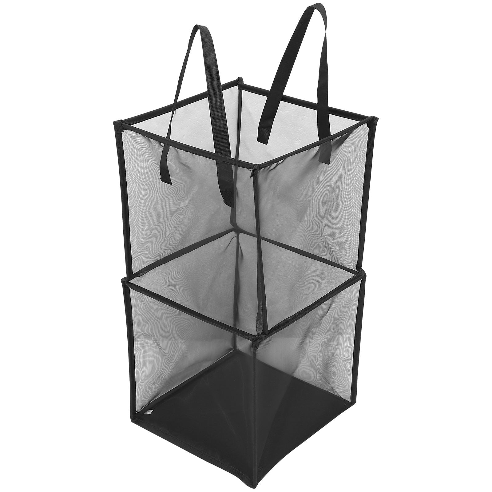 BESTYASH Laundry Hamper with Handles, Black Mesh Liner, Breathable ...